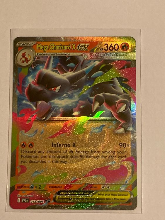 Pokemon PHANTASMAL FLAMES Mega Charizard X ex 013 / 094 🇬🇧 (Neu (gemäss ...
