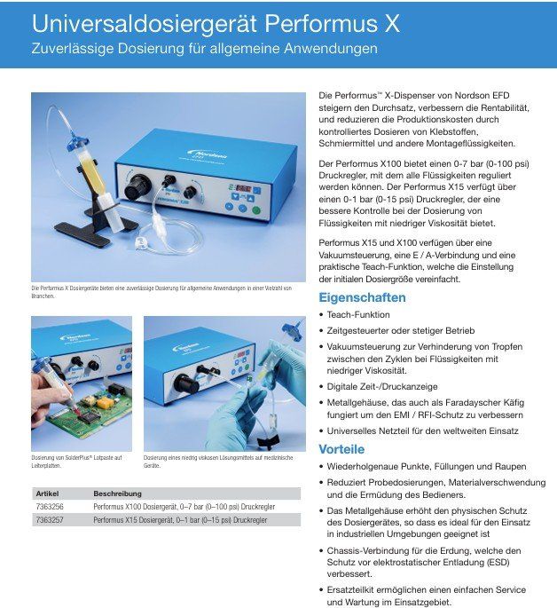 Nordson EFD Performus X100 Dosiergerät Dispenser (Neu und ...
