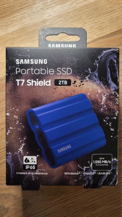 SAMSUNG PSSD T7 Shield, 2TB, Blau (MU-PE2T0R/EU) (Neu und ...