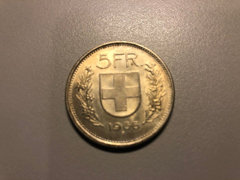 1 Silber Fünfliber 1966 ab Fr. 1.- (Gebraucht) in Kerzers für CHF 9 – mit Lieferung auf Ricardo ...