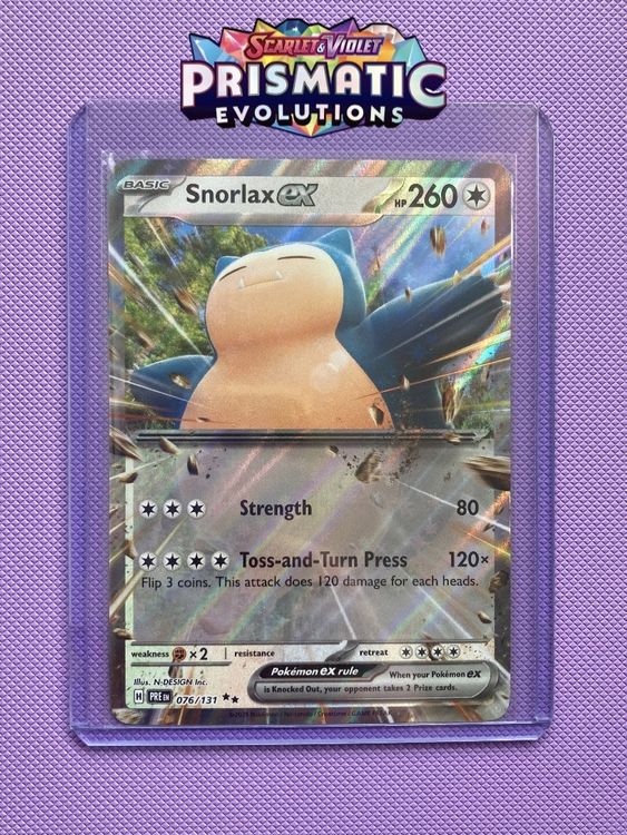 Snorlax ex 076 Prismatic Evolution – Englische Pokémon Karte | Kaufen ...