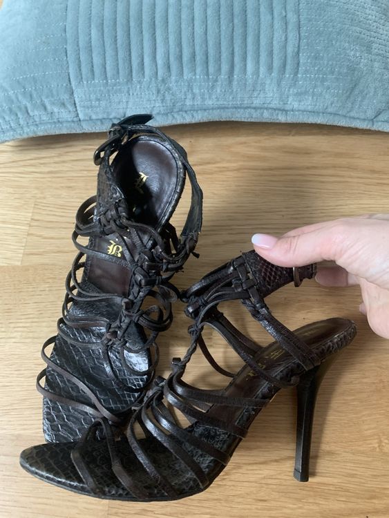 LAMB Vintage Sandalette Gr. 39 braun, High Heels Riemchen (Neu (gemäss Beschreibung)) in ...