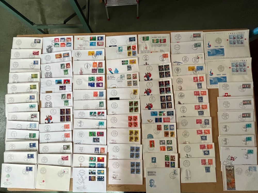 Posten von 160 FDC Schweiz von den 60er Jahren (Gebraucht) in Murgenthal für CHF 10 – mit ...