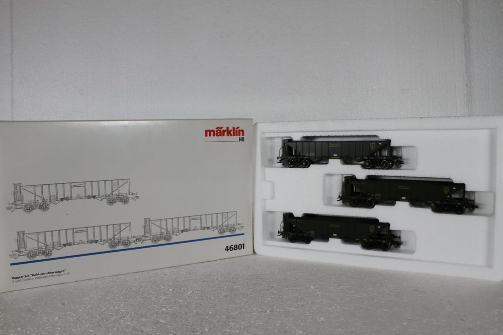 Märklin 46801 Wagen-Set Kohlentrichterwagen OOt K.Bay.Sts.B. (Gebraucht ...