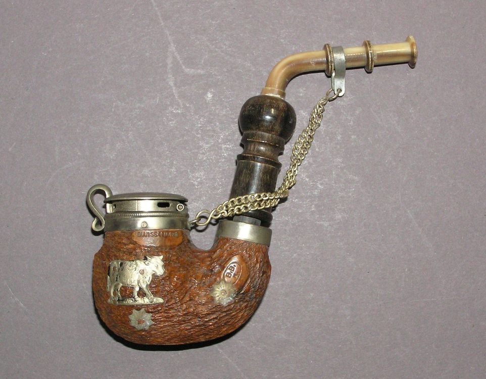 ALTE BAUERNPFEIFE SENNENPFEIFE TABAKPFEIFE B.B.K. SWISS MADE (Gebraucht ...
