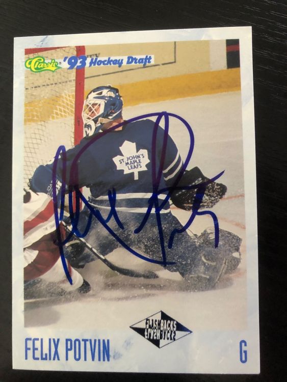 Felix Potvin Original Unterschrift Toronto Maple Leafs (Gebraucht) in ...