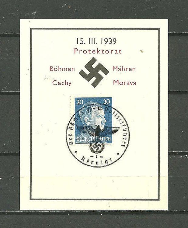 DR Hitler Protektorat 1939 | Kaufen auf Ricardo