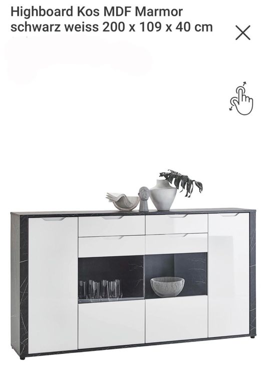 Highboard Kos MDF Marmor Optik 2m | Kaufen auf Ricardo