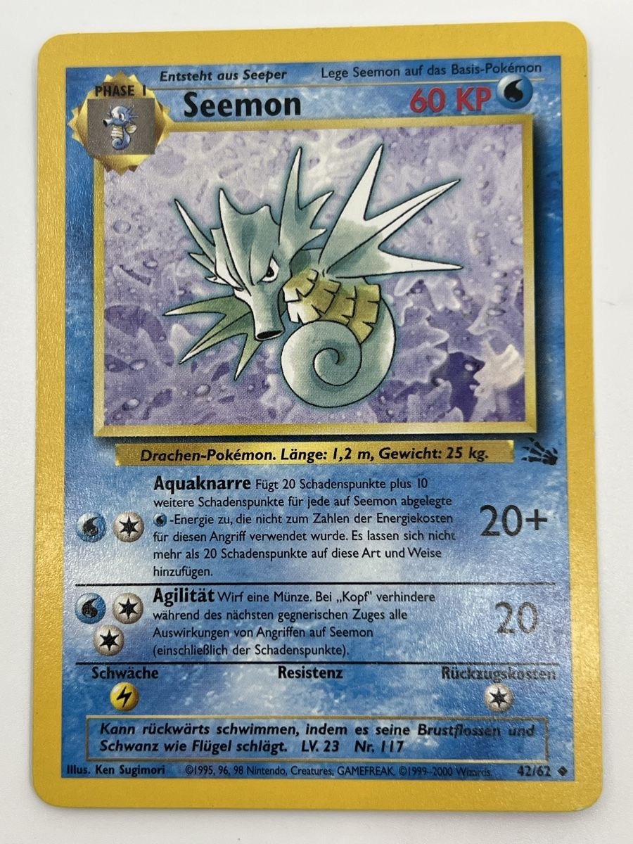 Original Pokemon Karte: Seemon - 🇩🇪 42/62 non Holo ab 1 (Gebraucht) in ...