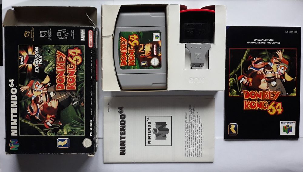 Donkey Kong 64 mit Expansion Pak Pack OVP 🕹️ N64 PAL EUR (Gebraucht) in ...