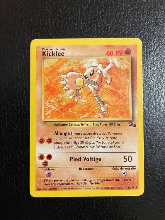 Fossil Hitmonlee / Kicklee rare 22/62 FR Ab 1 | Kaufen auf Ricardo
