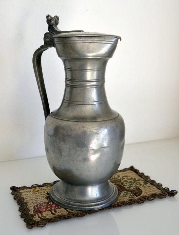 Alte Zinnkanne, 30cm hoch | Kaufen auf Ricardo