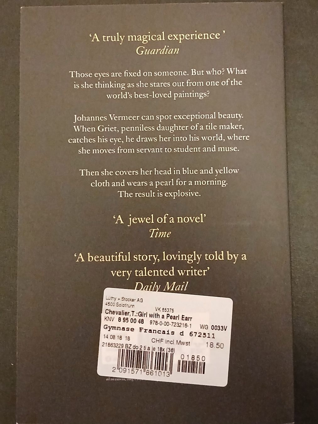 Girl with a Pearl Earring - Tracy Chevalier - English (Gebraucht) in ...