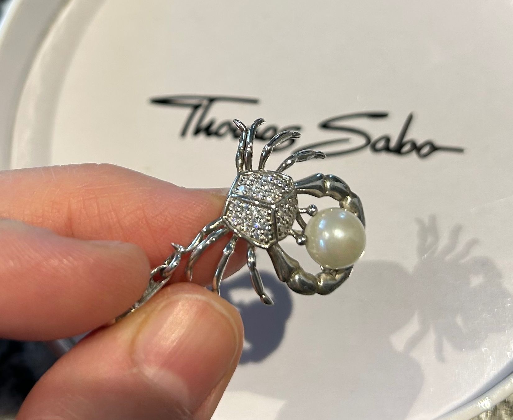 Thomas Sabo Charm grosser Krebs mit Süsswasserperle 🦀🤍 (Neu (gemäss ...