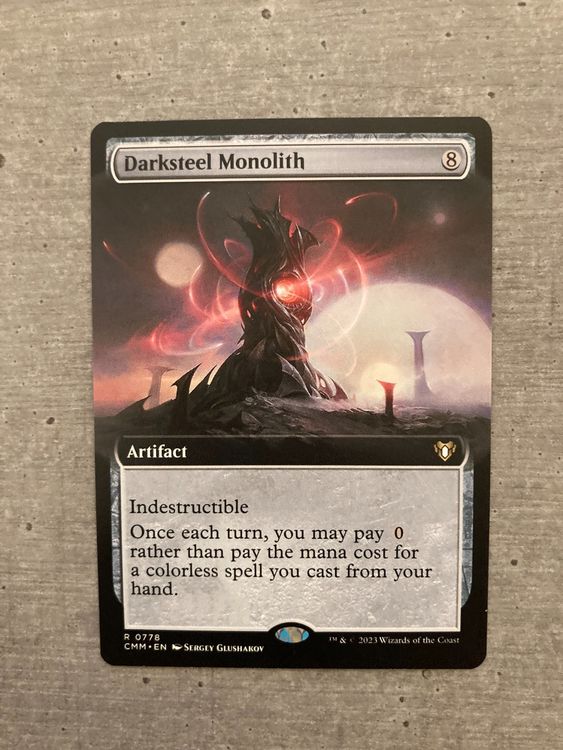 Extended Art Darksteel Monolith Commander Masters NM (Neu (gemäss Beschreibung)) in Rechthalten ...