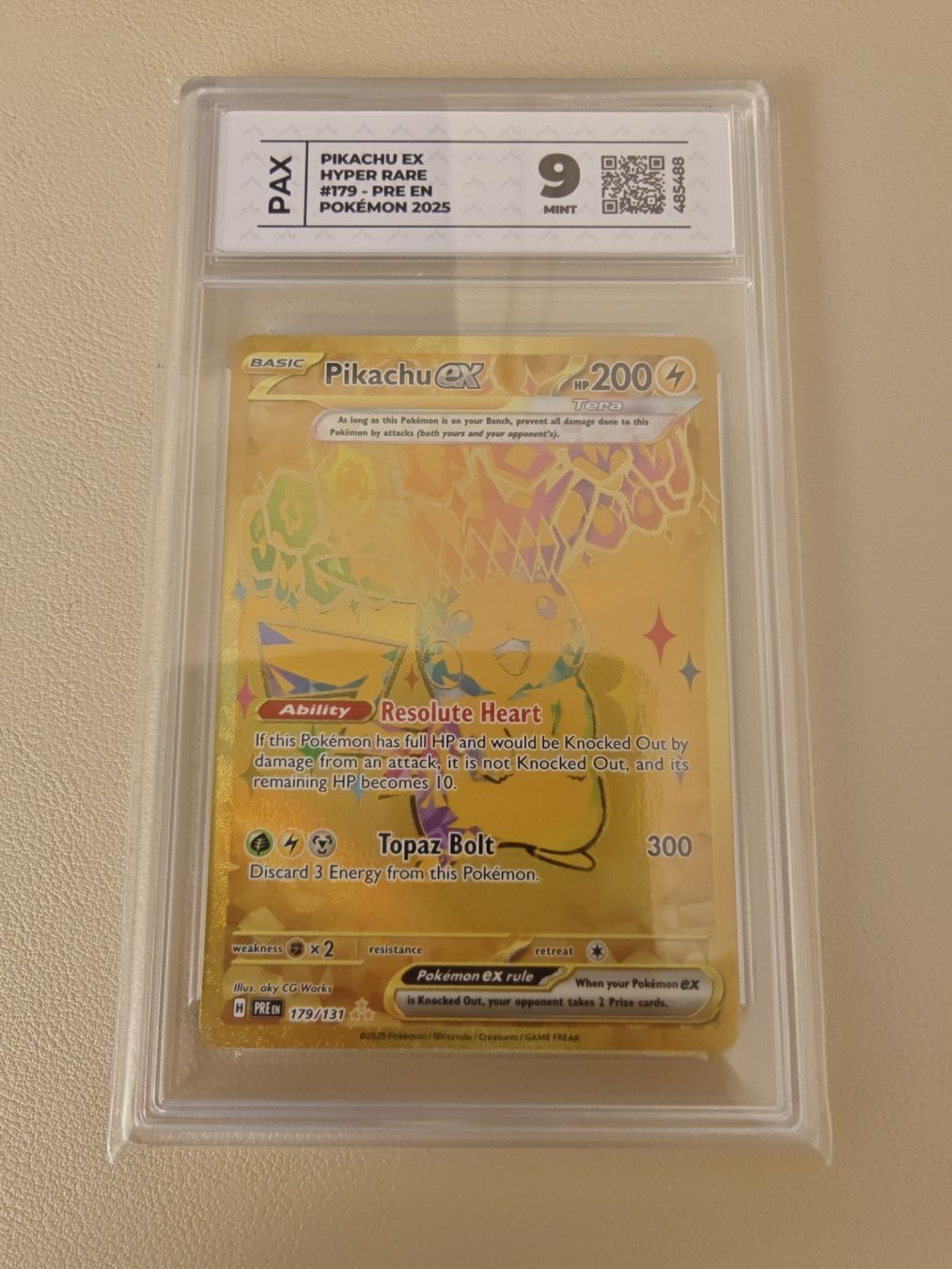 Pikachu EX Gold179/131 EN - Prismatic Evolution PAX 9 (Neu und ...