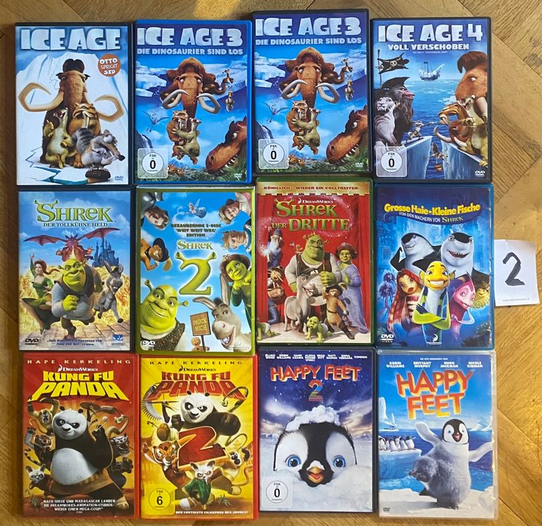 Ice Age 1-4, Shrek 1-3, Kung Fu Panda, Happy Feet, … (2) (Gebraucht) in ...