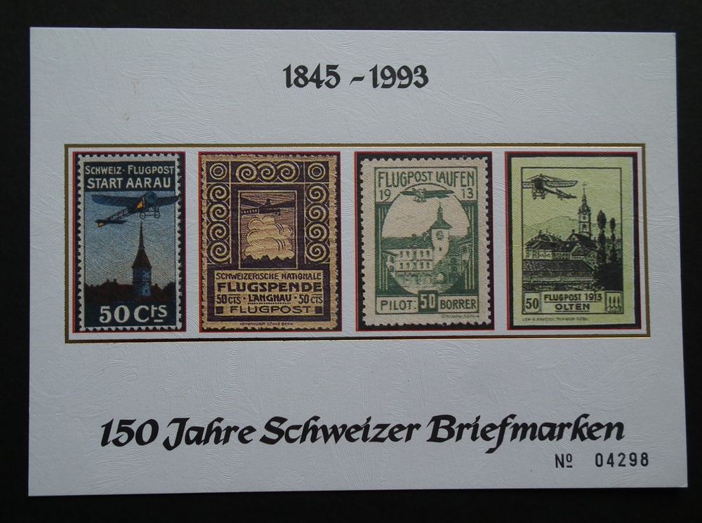 1993 Flyer 150 Jahre Schweizer Briefmarken (Gebraucht) in Kriens für CHF 3 – mit Lieferung auf ...
