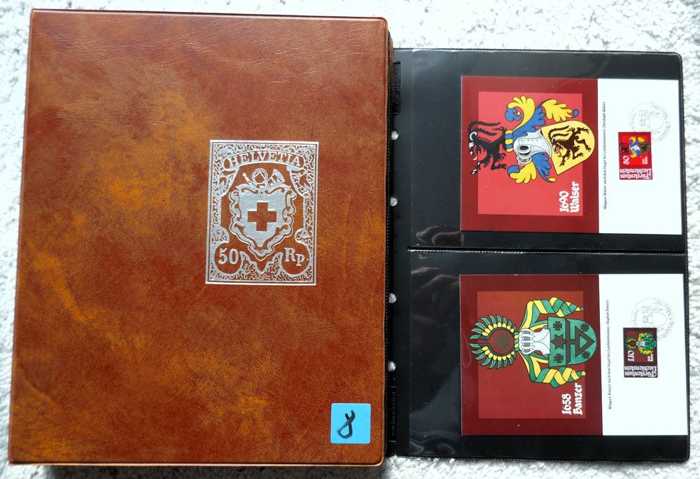 Album Nr.8 mit 68 Karten und Briefen mit Ausgabetagsstempel (Neu ...