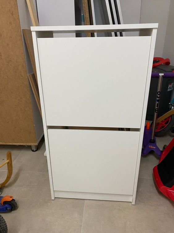 Armoire à chaussures 2 casiers, blanc, 49x28x93 cm (BISSA) (Gebraucht ...