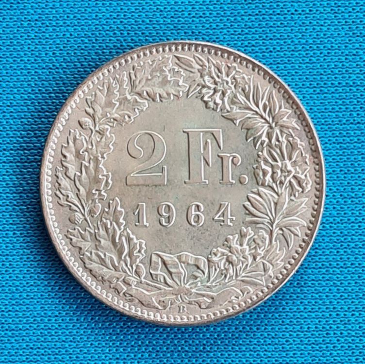 Münze Zwei Franken 1964 (Gebraucht) in Saland für CHF 6 – mit Lieferung auf Ricardo kaufen