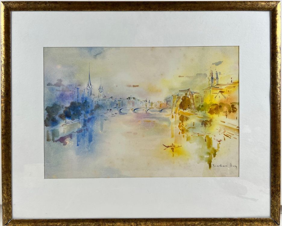 Landschaft Aquarell Signiert. (Gebraucht) in Neuhausen am Rheinfall für CHF 15 – mit Lieferung ...
