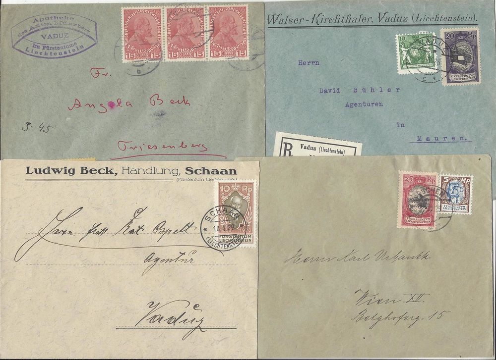 4 Briefe aus Liechtenstein (Gebraucht) in Gümligen für CHF 23 – mit Lieferung auf Ricardo kaufen