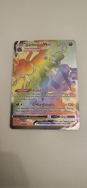 Carte Pokémon Garbodor VMAX 216/203 (Neu (gemäss Beschreibung)) in ...