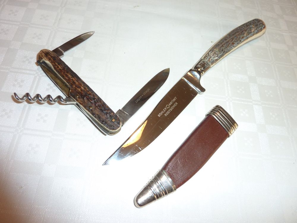 Sackmesser Jagdmesser/Nicker Horn Edelstahl BÖHLER Solingen (Gebraucht ...