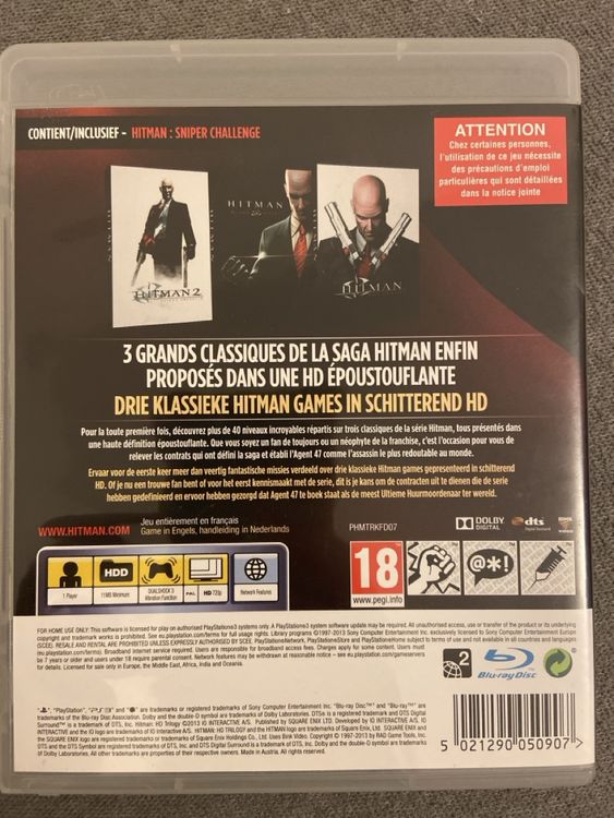 Hitman HD Trilogy PS3 - Classics HD - En parfait état! (D'occasion) à Cortaillod pour CHF 10 ...
