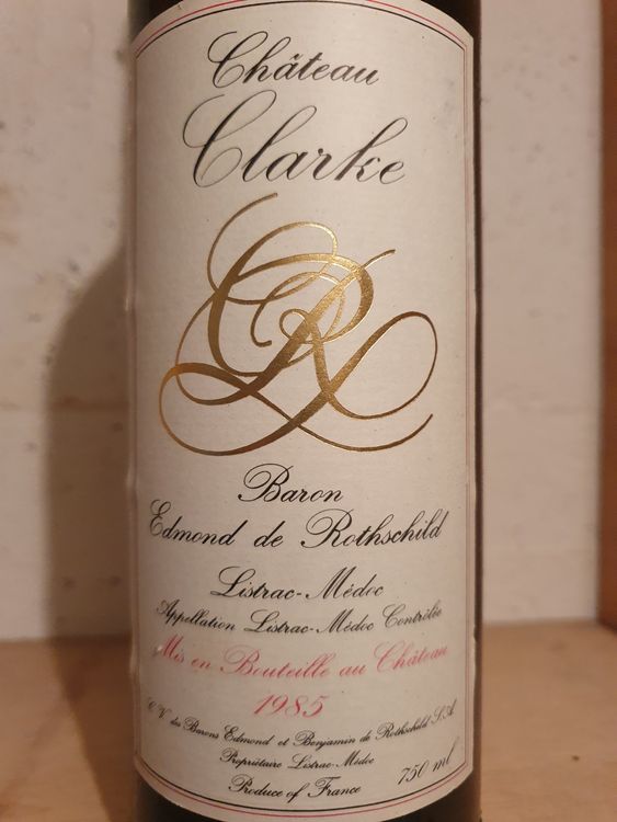 Château Clarke Baron Edmond de Rothschild, 1985, 75 cl (Neu und ...