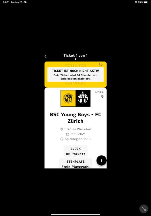 AB 1. - >> Tickets YB - FCZ Sektor D | Kaufen auf Ricardo