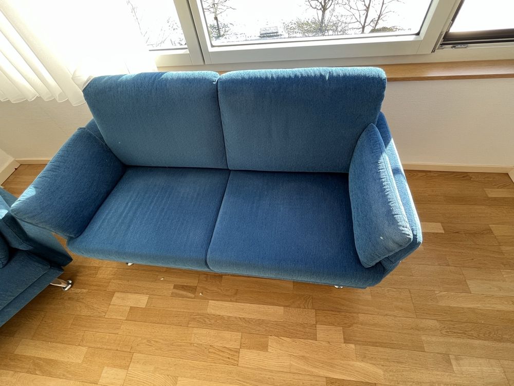 Gemütliches Sofa und Sessel Set, hellblau, Top Zustand! (Gebraucht) in ...