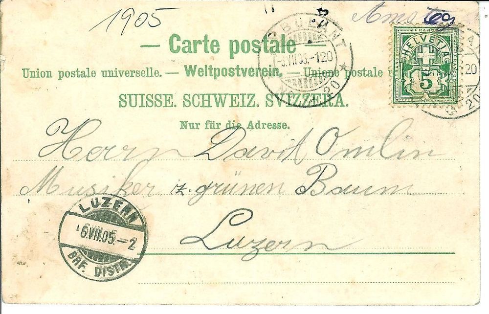 Handegg Guttannen BE Grimsel-Post-Kutsche farbig 1905 (Neu (gemäss ...