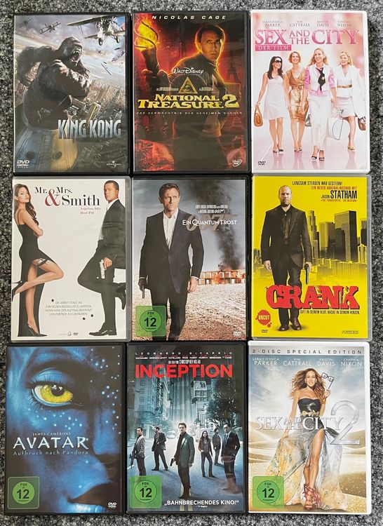 DVD Sammlung (9 Stk.) = AVATAR, 007, CRANK, KING KONG, etc. (Gebraucht ...