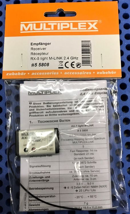 Empfänger RX-5 light "M-LINK 2.4GHz", Multiplex # 55808 (Neu und ...