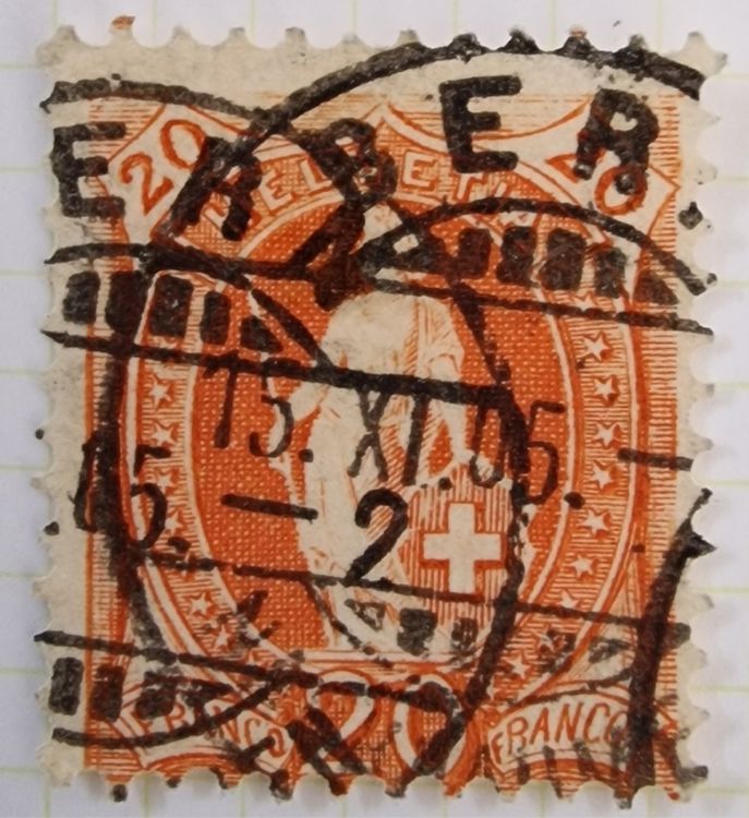 🇨🇭Stehende Helvetia, gest.15. November 1905, 66E (Gebraucht) in ...