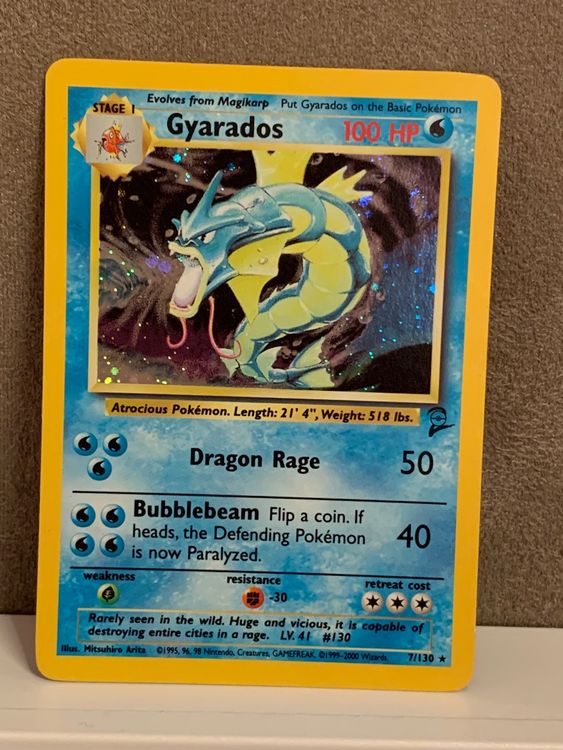Gyarados Holo ENG Base Set 2 Pokemon 7/130 | Kaufen auf Ricardo