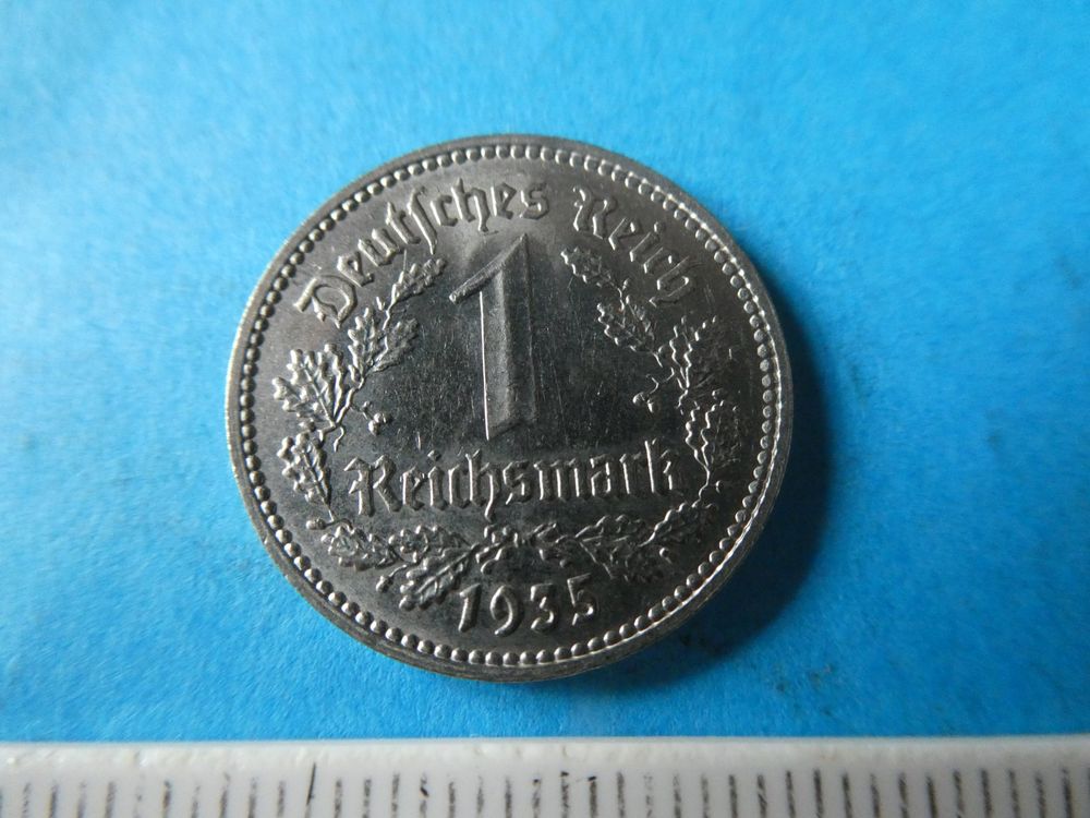 Dt. Reich 1935 A, 1 Reichsmark (Gebraucht) in Hinterforst für CHF 4 – mit Lieferung auf Ricardo ...