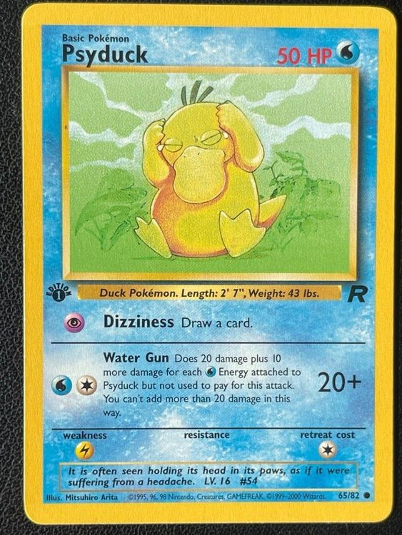 Psyduck 65/82 Pokémon Team Rocket 1st. Edition (Neu (gemäss ...