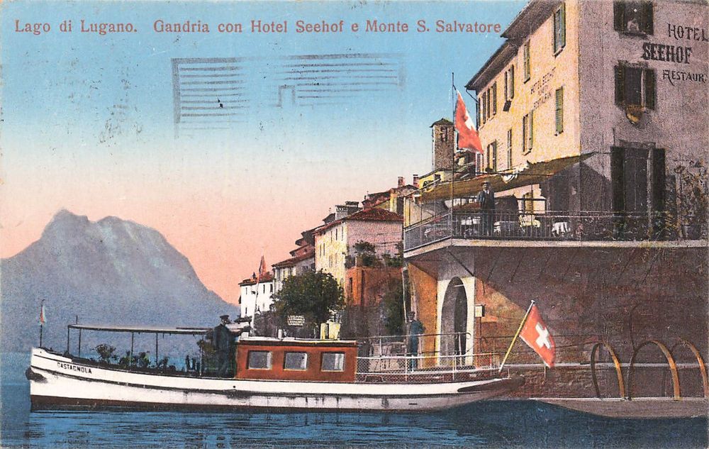 Lago Lugano Gandria barca Boot animata hotel seehof (Gebraucht) in ...
