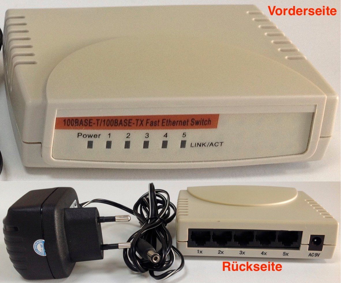 VALUE EtherNet Microswitch 10/100Base-T RJ45 5-Port (Gebraucht) in ...