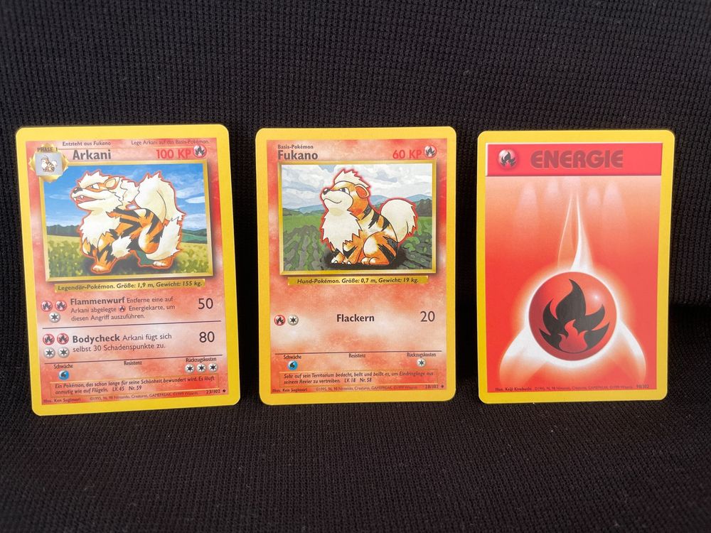 Fukano Arkani 28/102 23/102 base Pokemon rot lot vintage (Gebraucht) in Hugelshofen für CHF 8 ...