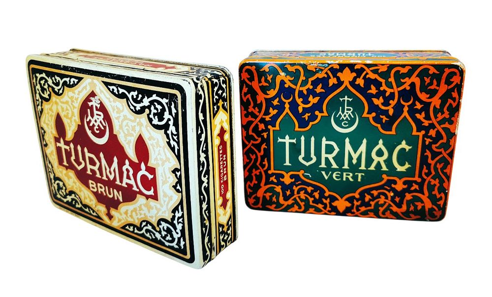 2x boîte cigarettes Zigaretten Blechdose Turmac Brun Vert (Gebraucht ...