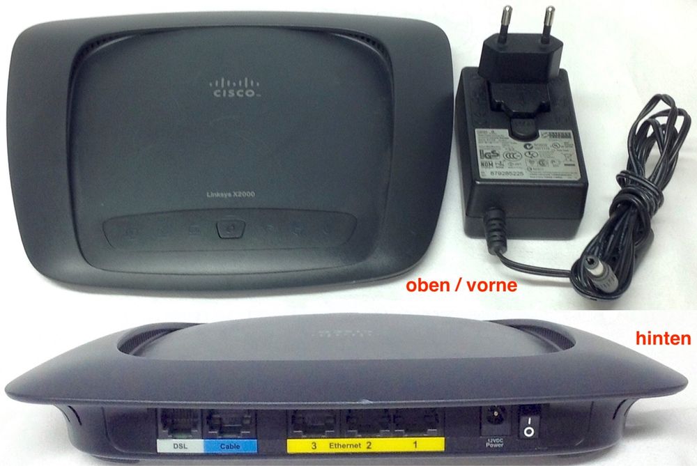 Linksys X2000-EW ADSL2+ Modem Router analog Wireless Switch | Kaufen ...