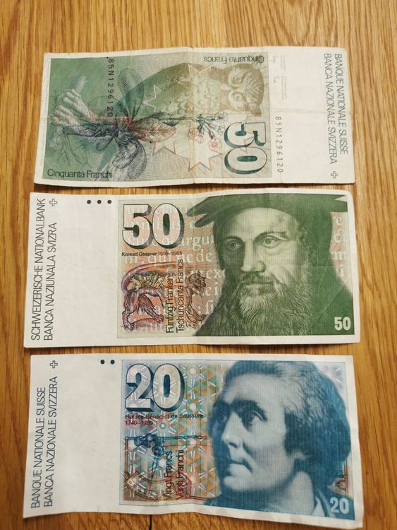 Alte Noten 50er 20er (Gebraucht) in Sirnach für CHF 130 – mit Lieferung ...