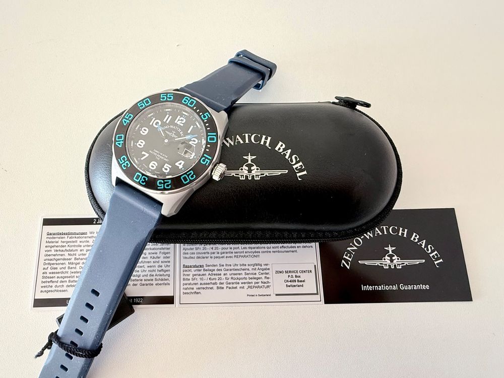 ZENO Diver H3 Quartz, Steel & Teflon case, SRP Fr. 318.- (Neu und ...