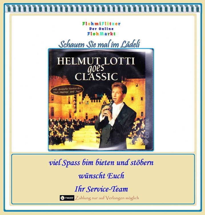 „HELMUT LOTTI goes CLASSIC” • EMI ELECTROLA • Doppel CD (Gebraucht) in ...