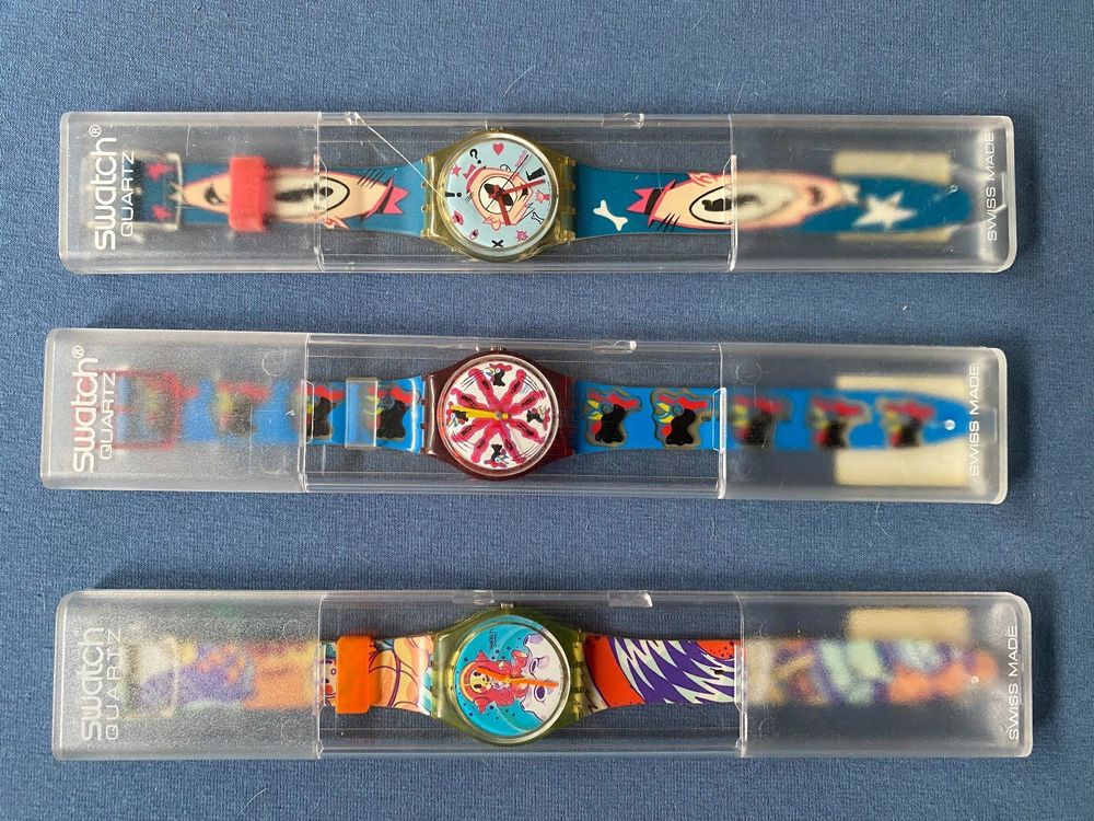 3 Swatch im Comic-Stil | Kaufen auf Ricardo