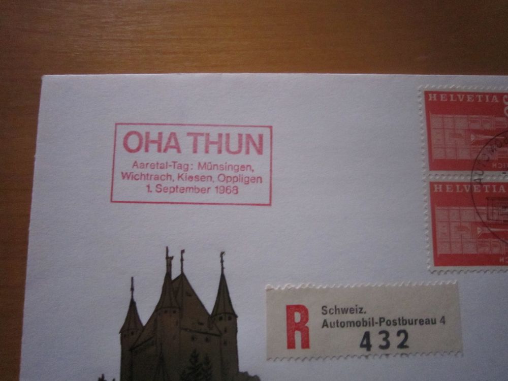S2 OHA 1968 Thun schöner Beleg AB NUR 20 RP (Gebraucht) in Giubiasco ...